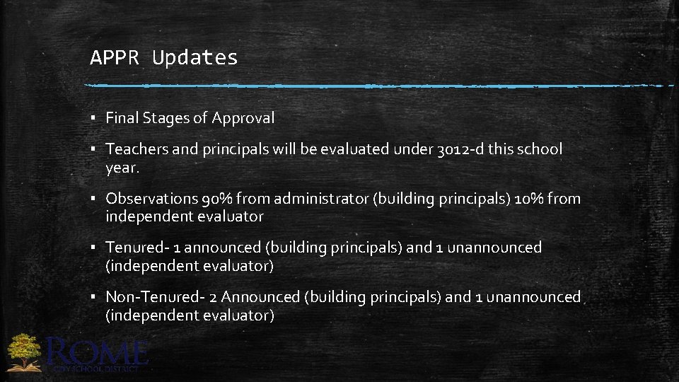 APPR the 12 Indicators of the NYSUT Rubric