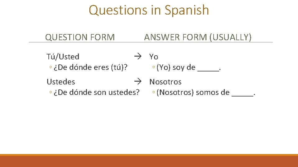 Regular AR Verbs PG 100 Section 1 Review