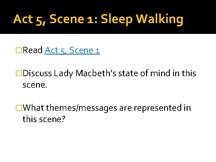 Macbeth Terminology Terminology As we read various scenes