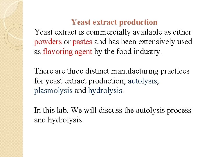 Production of yeast and yeast extract Miss Salsabeel