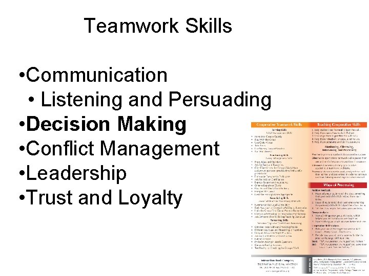 Building and Managing Successful Teams Team Decision Making