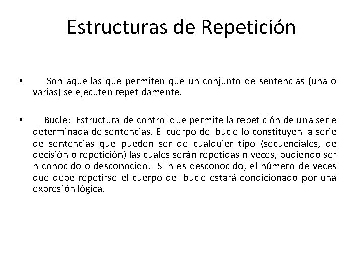 Programacin Digital 10 Estructuras de Repeticin Prof Lisbeth