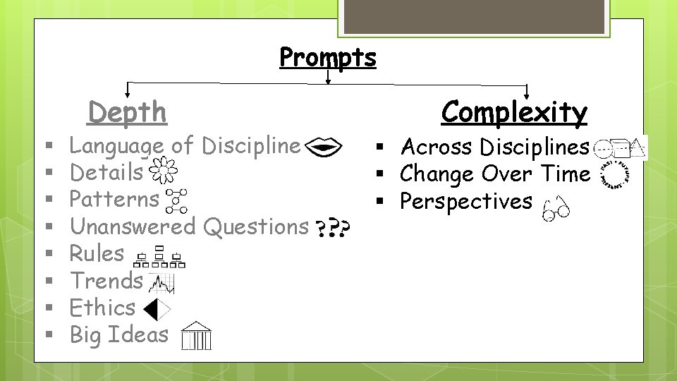 Depth and Complexity Prompts Trisha Field Sharon Campbell