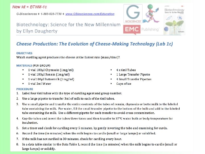Making Cheese Sponsored by Fisher Science Education GBio