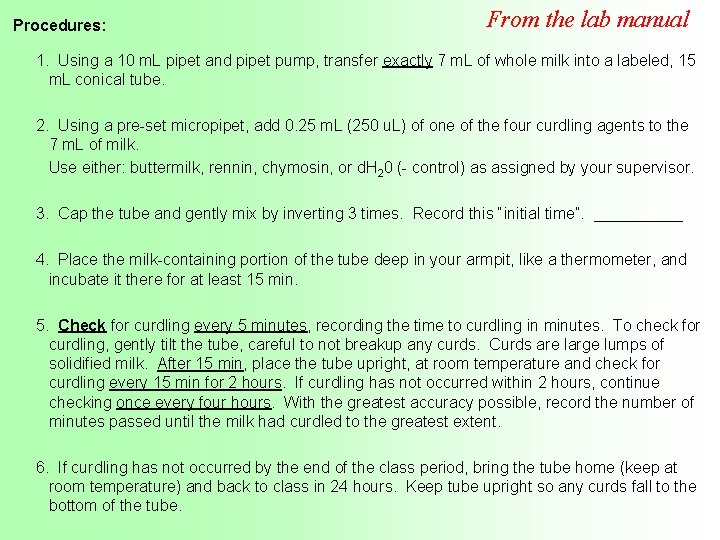 Making Cheese Sponsored by Fisher Science Education GBio