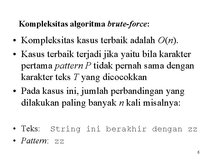 Algoritma Pencarian String String Matching Bahan Kuliah IF
