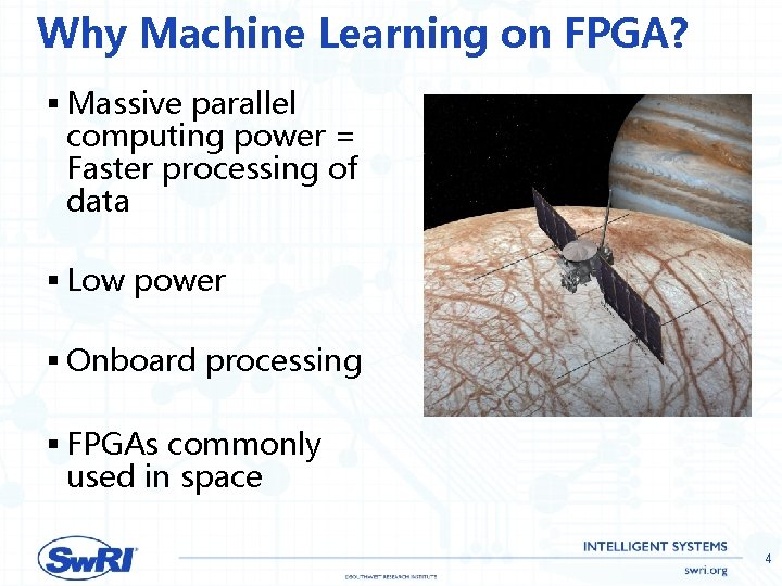 Deep Neural Networks for Onboard Intelligence Daniel Davila