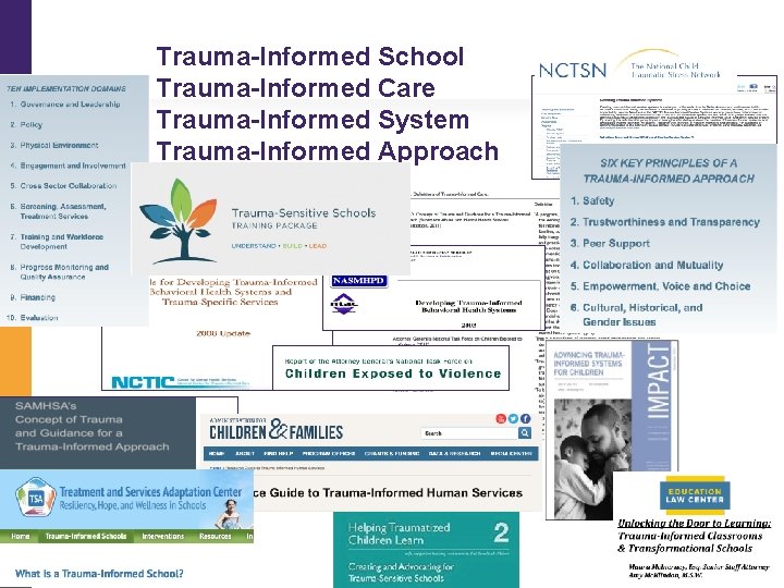 Resources for Building Trauma Informed Schools Jason Lang