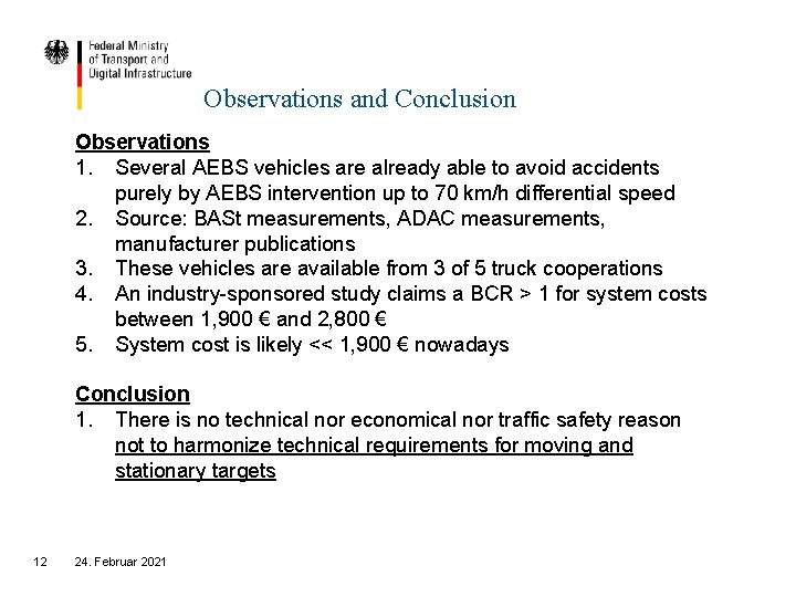 Introduction Modifications to UN R 131 AEBS for