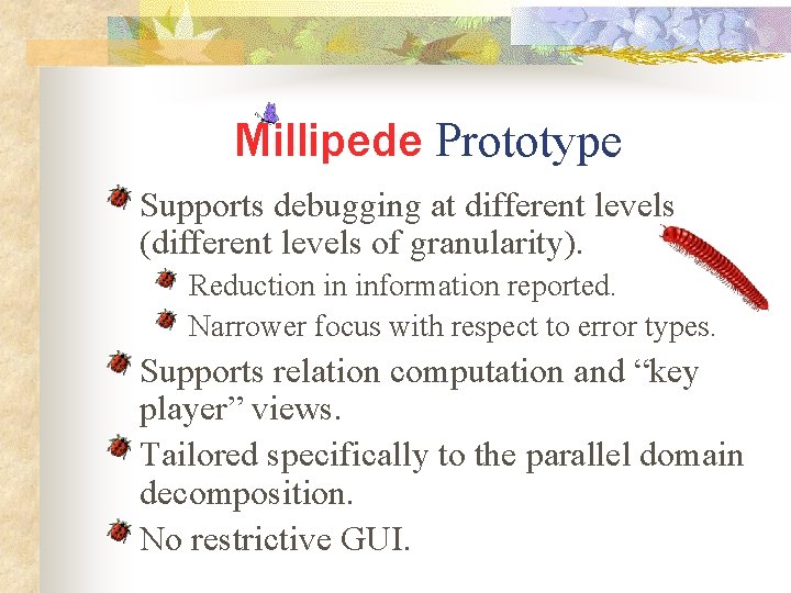 Multi Level Interactive Parallel Debugging Of Message Passing 
