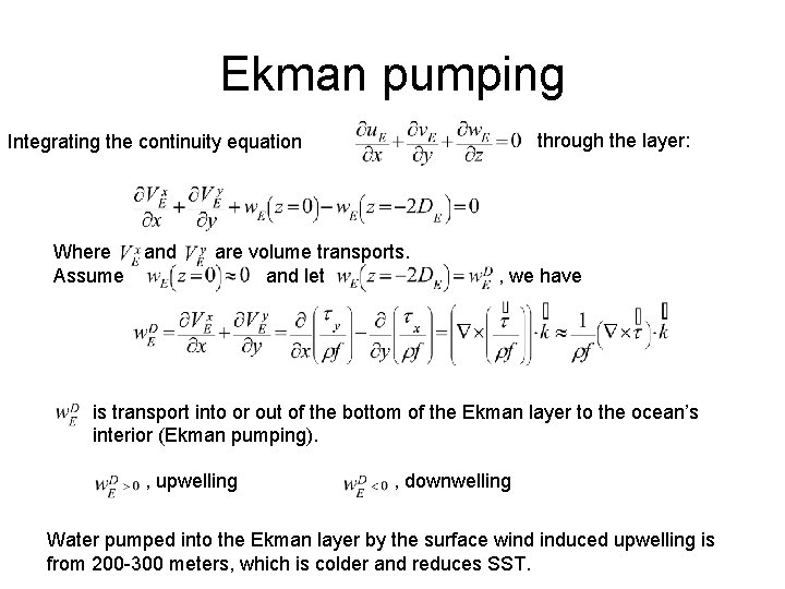 Wind Driven Circulation I Planetary boundary Layer near