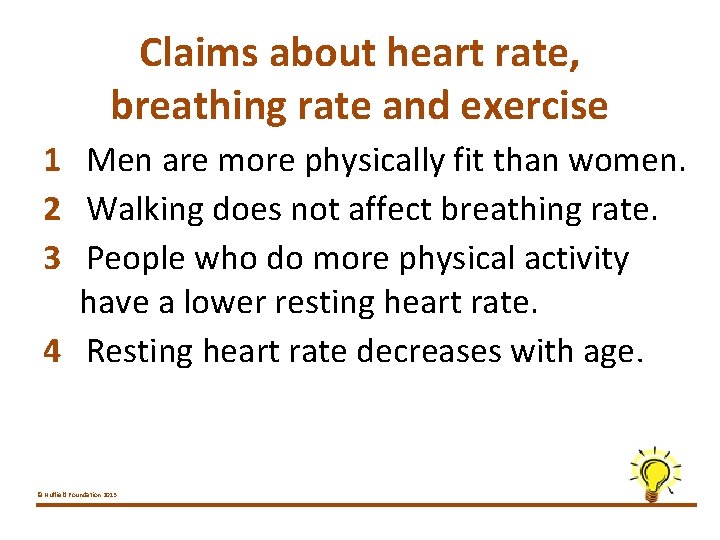 Practical Work for Learning Heart rate breathing rate