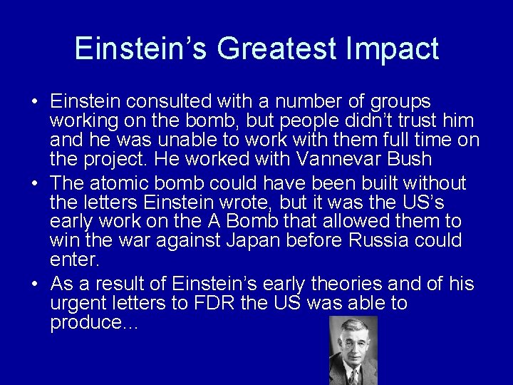 Einstein and the Atomic Bomb Special Theory of