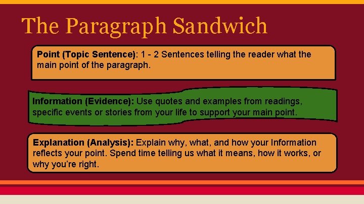 The Body Paragraph Point Information Explanation The Paragraphs