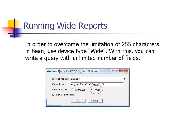 Baan Query Tool Version 2 7 Easily retrieve