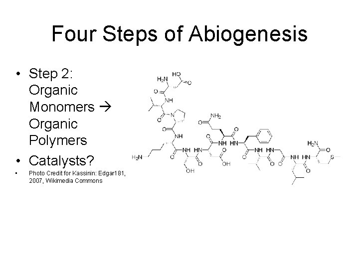 Origin of Life and Prokaryotes BIOL 1407 Early