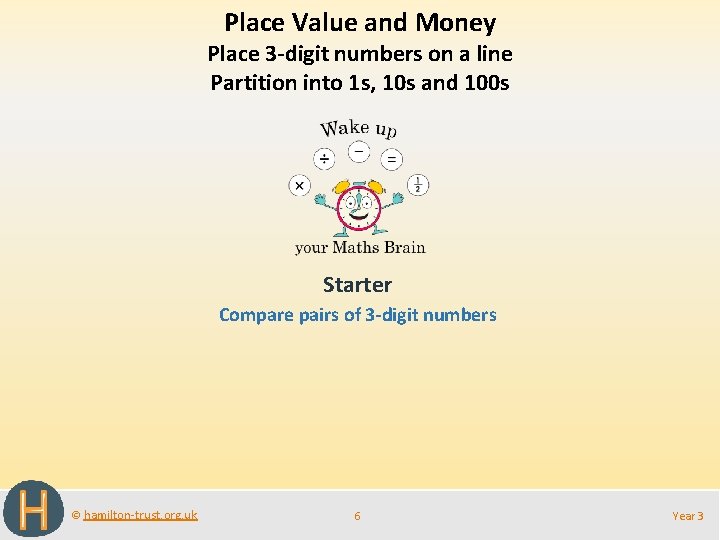 Place Value and Money Place 3 digit numbers