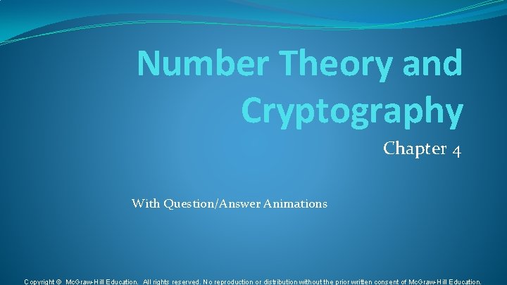 Number Theory and Cryptography Chapter 4 With QuestionAnswer