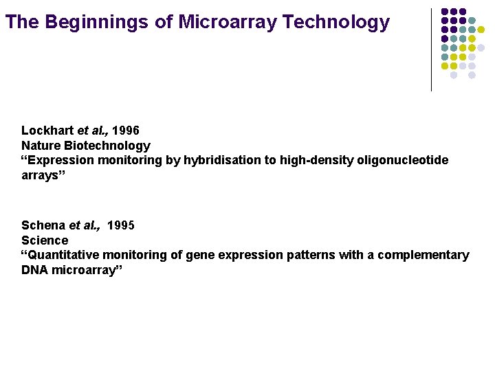 An Introduction to DNA microarrays Rebecca Fry Ph