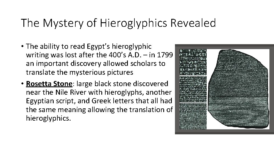 Bell Ringer Use your notes on Egyptian Religion