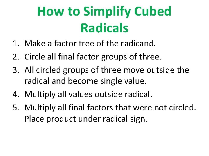 Rational Exponents Radicals Mrs Daniel Algebra 1 Exponents