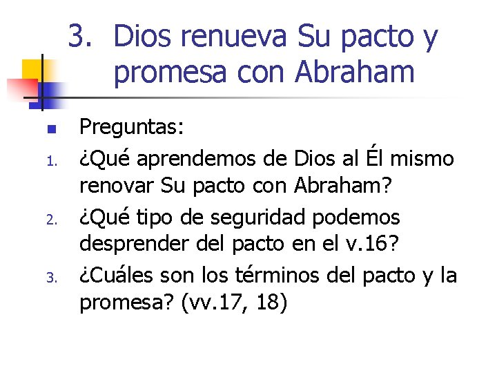 Unidad 3 El Pacto de Dios con Abraham