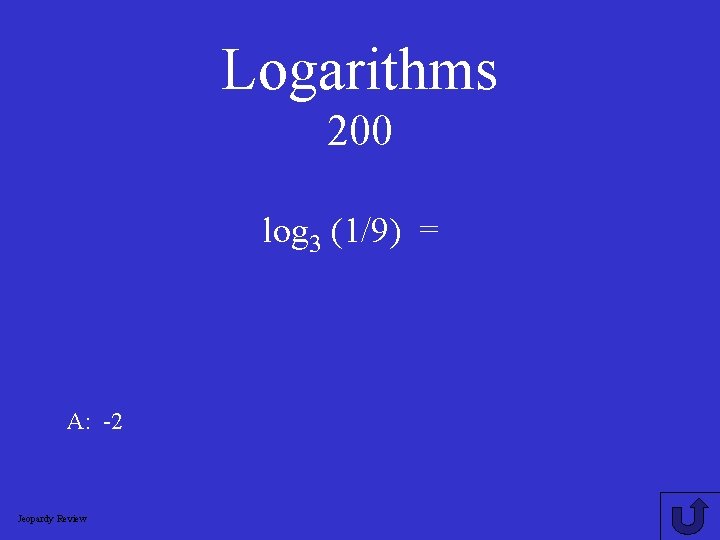 Chapter 7 Algebra II Review JEOPARDY Jeopardy Review