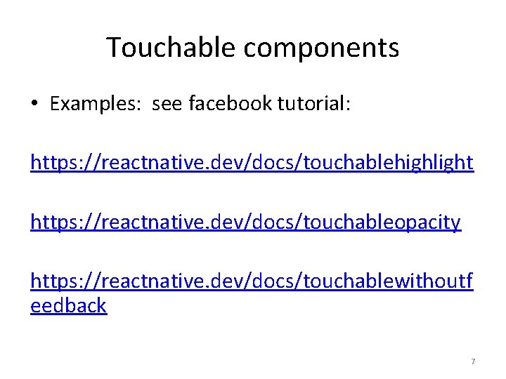 React Native Touch interface And Hooks 1 Buttons