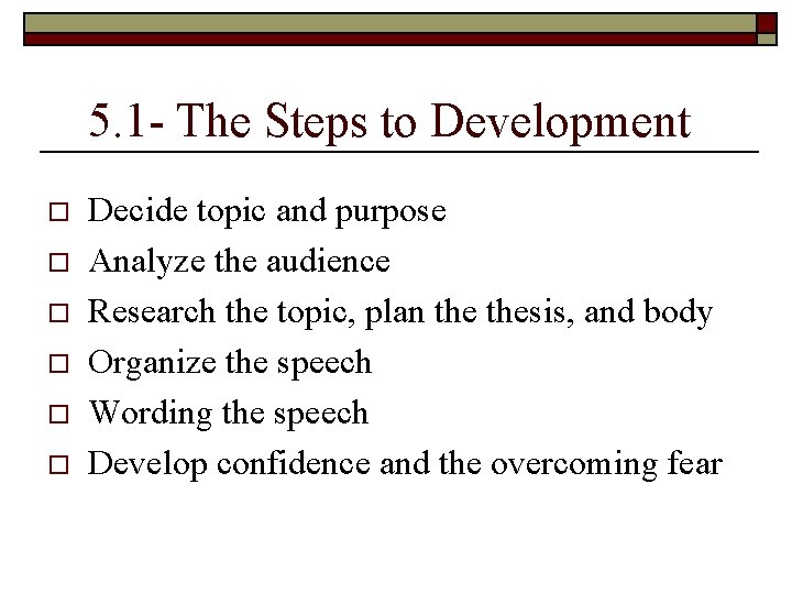 Chapter 5 Introduction to Public Speaking Chapter Essential