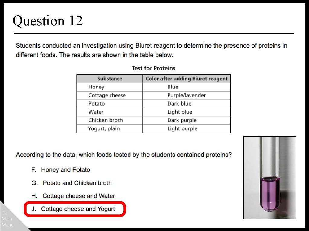 Tennessee Biology End of Course Practice Assessment Questions