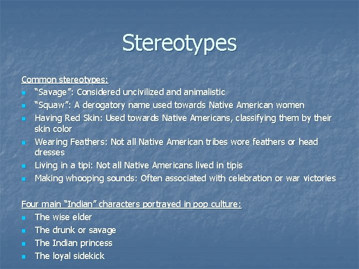 Introduction to Native American Literature Background n n