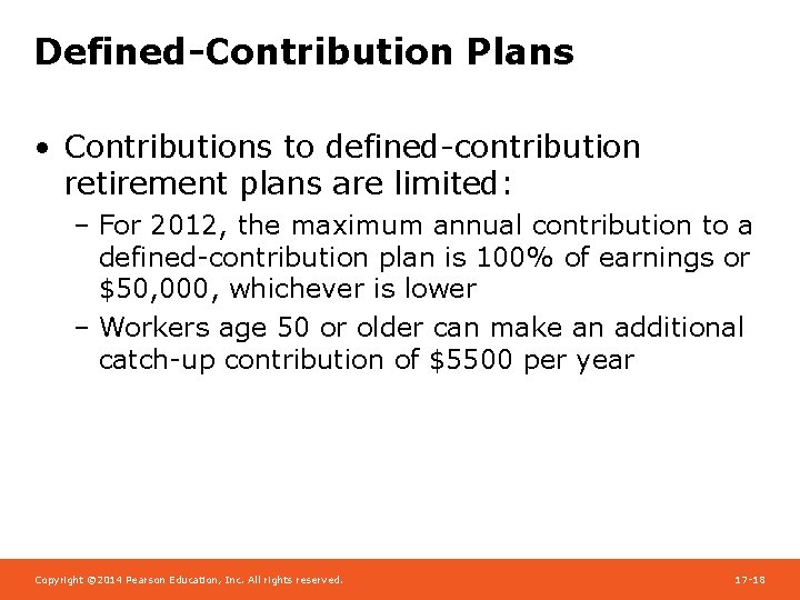 Chapter 17 Employee Benefits Retirement Plans Agenda Fundamentals