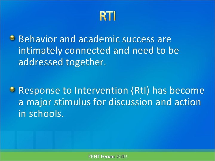 Behavioral RTI and the Emotional Problems of Children
