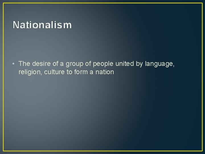 Unification of Italy Nation Building Nationalism The desire