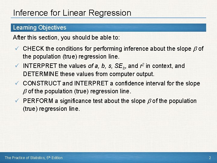 CHAPTER 12 More About Regression 12 1 Inference