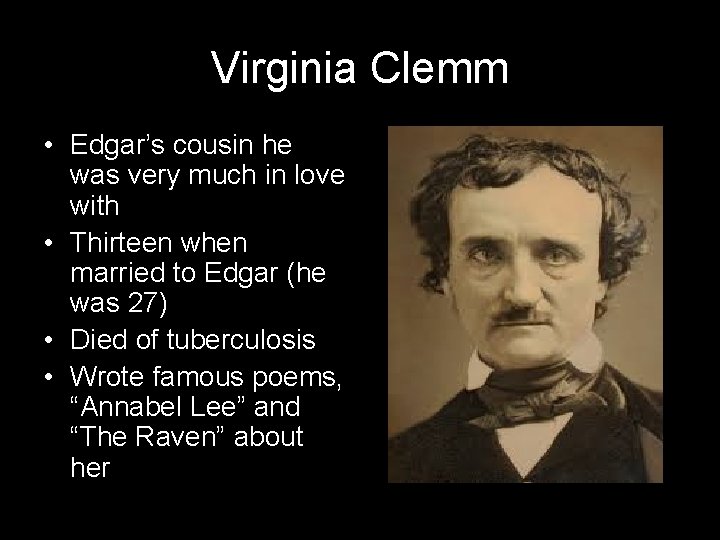 Annabel Lee Meet Edgar Allan Poe 1809 1849