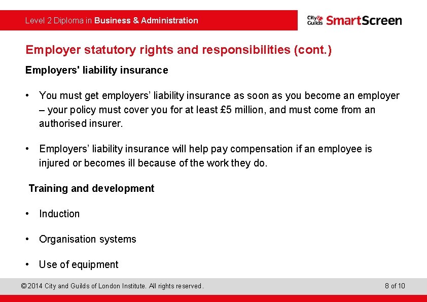 Level 2 Diploma in Business Administration Employee rights