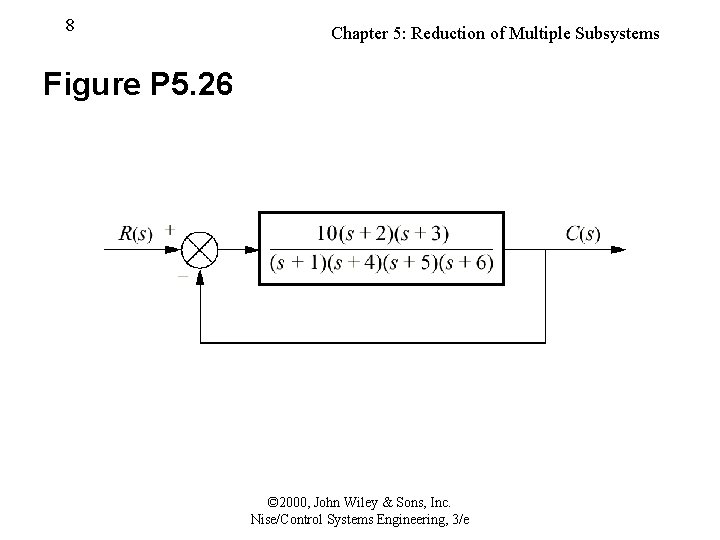 1 Chapter 5 Reduction of Multiple Subsystems Figure