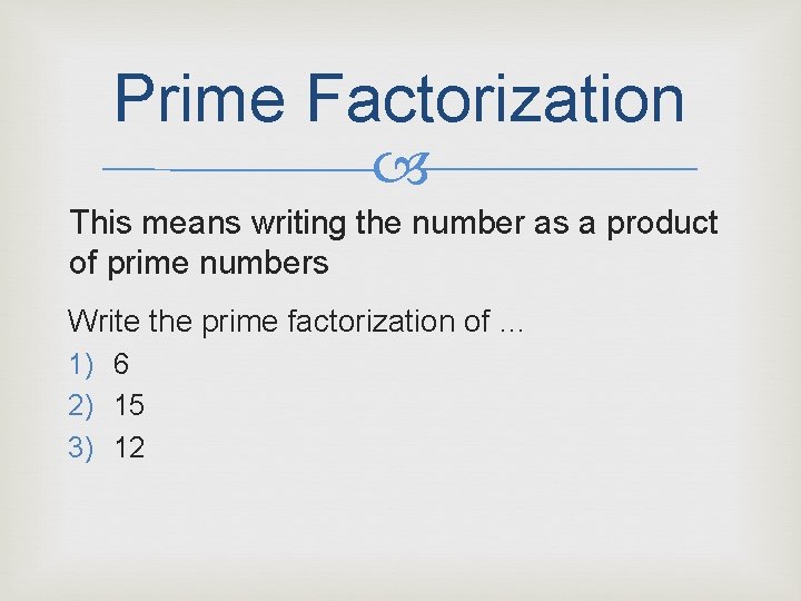 Number Relationships Fractions Chapter 2 prime Words To