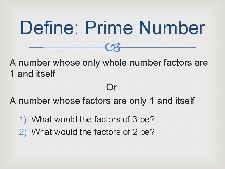 Number Relationships Fractions Chapter 2 prime Words To