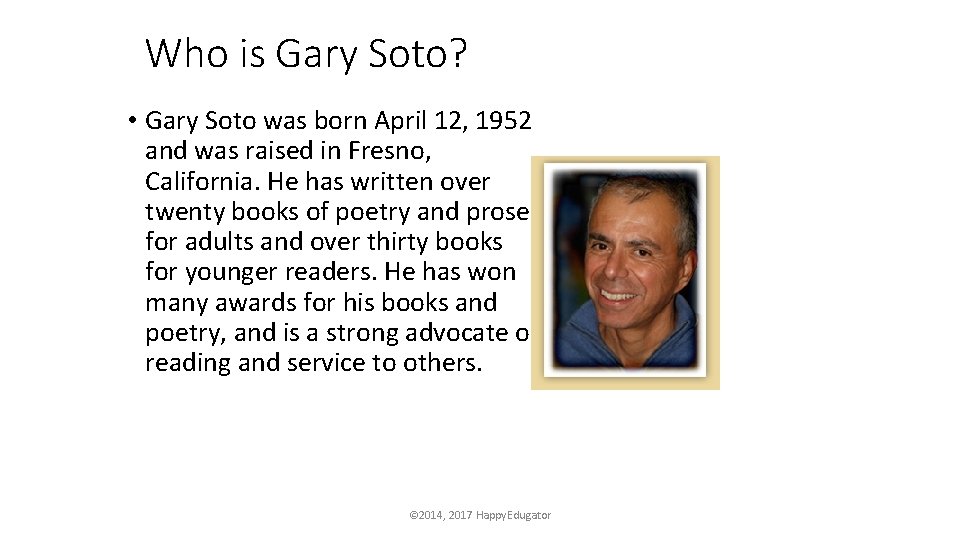 2014 2017 Happy Edugator Objectives To identify elements