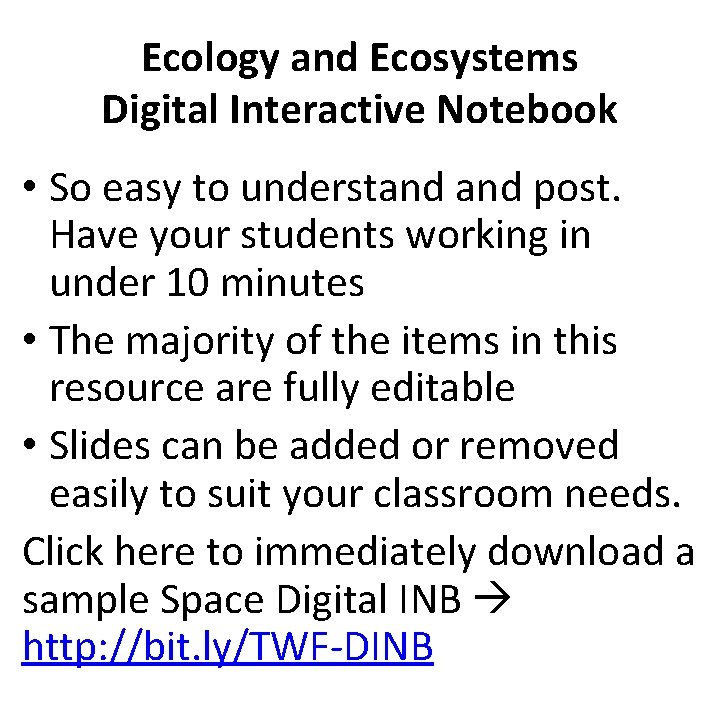 Ecology and Ecosystems Digital Interactive Notebook Chapter 1