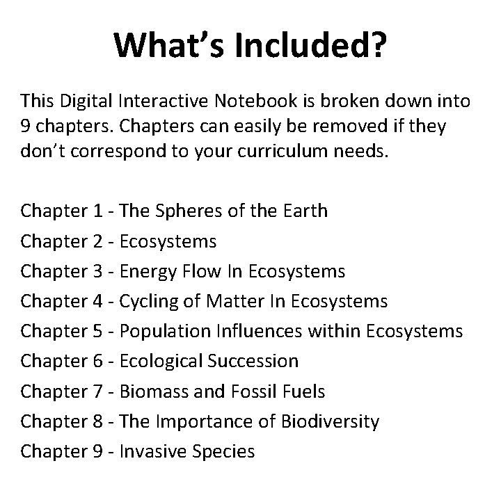 Ecology and Ecosystems Digital Interactive Notebook Chapter 1