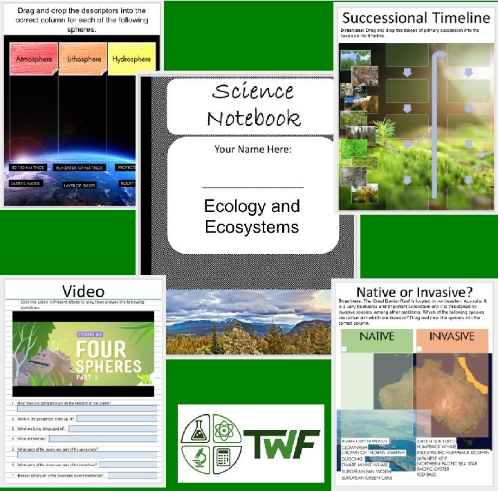 Ecology and Ecosystems Digital Interactive Notebook Chapter 1