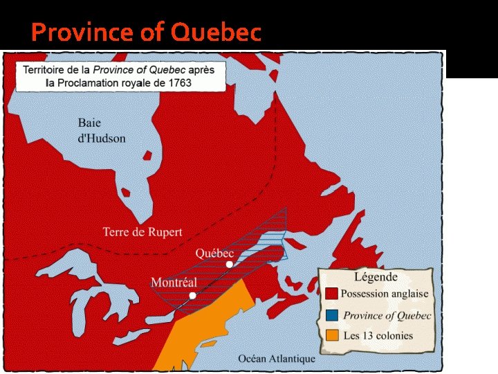 RGIME BRITANNIQUE Population et peuplement Mise en contexte