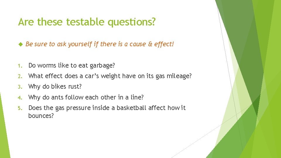 How to Write a Testable Question Its all