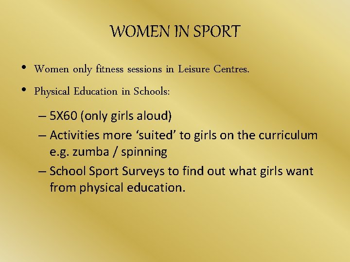 Barriers to Sport Participation WHAT IS BEING DONE