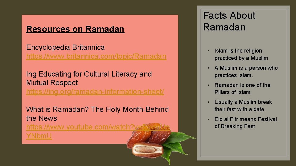 RAMADAN AND EID Fast and Celebrate Resources on