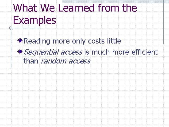 CS 422 Principles of Database Systems Disk Access