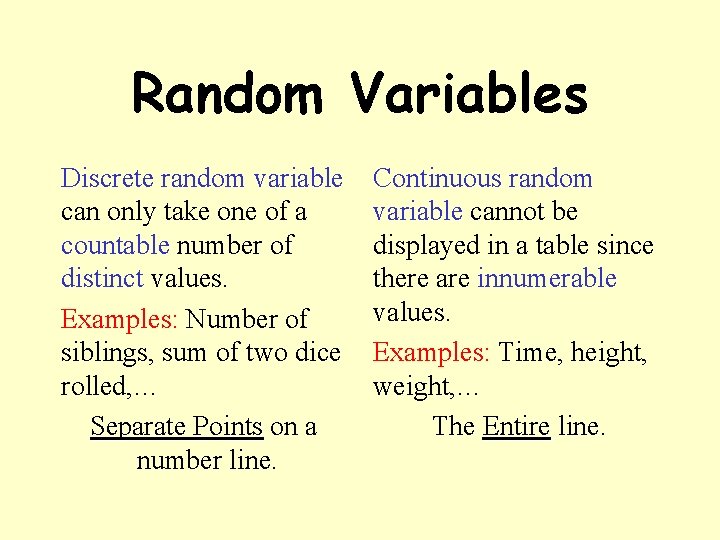 Probability Distributions Chapter 7 Random Variables A Random Probability Distributions Chapter 7 Random Variables A Random